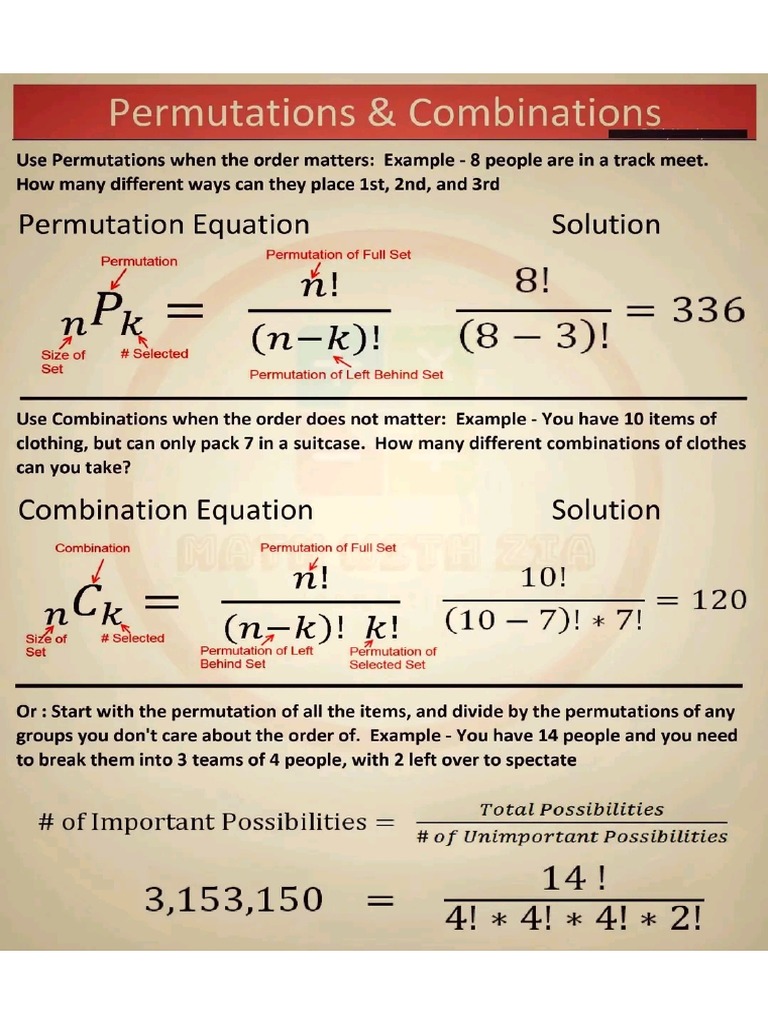 Permutation and Combination | PDF Permutation and Combination | PDF