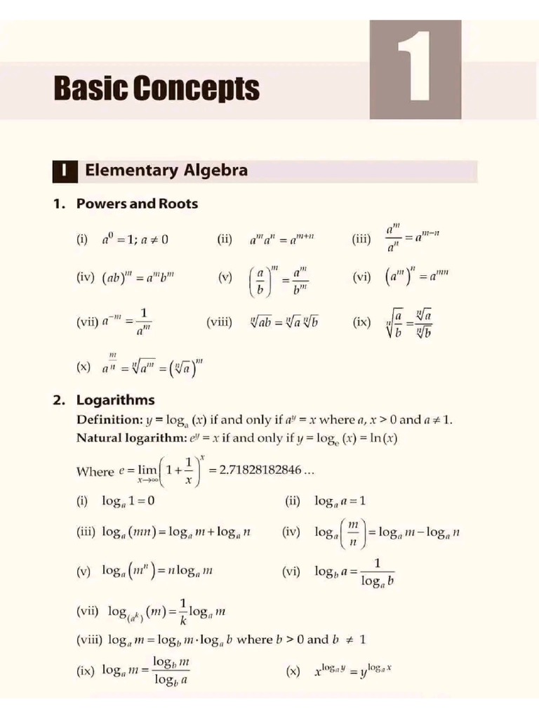 Algebra Formula | PDF