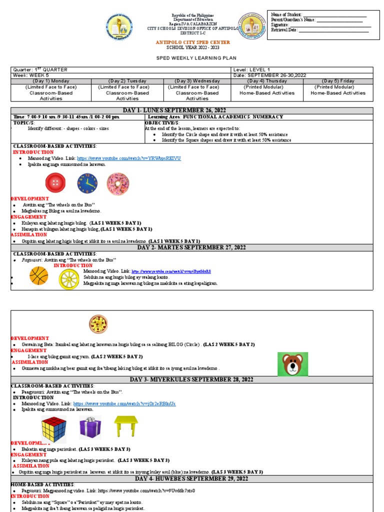 Week 5 WHLP Updated | PDF | Learning