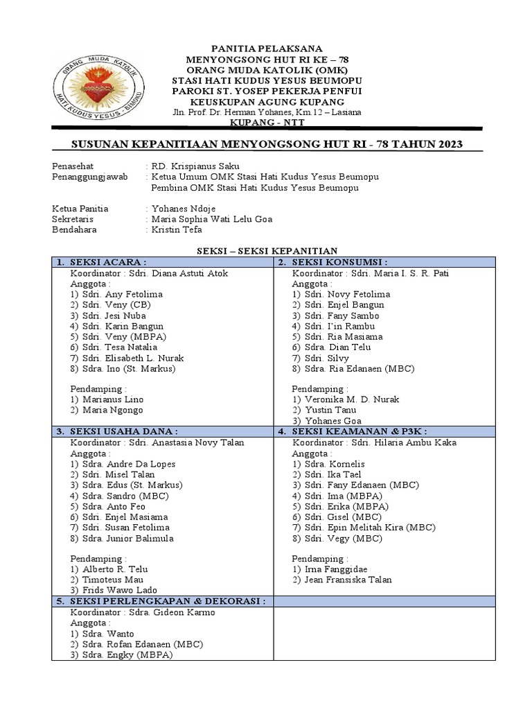 Susunan Kepanitiaan-1 | PDF