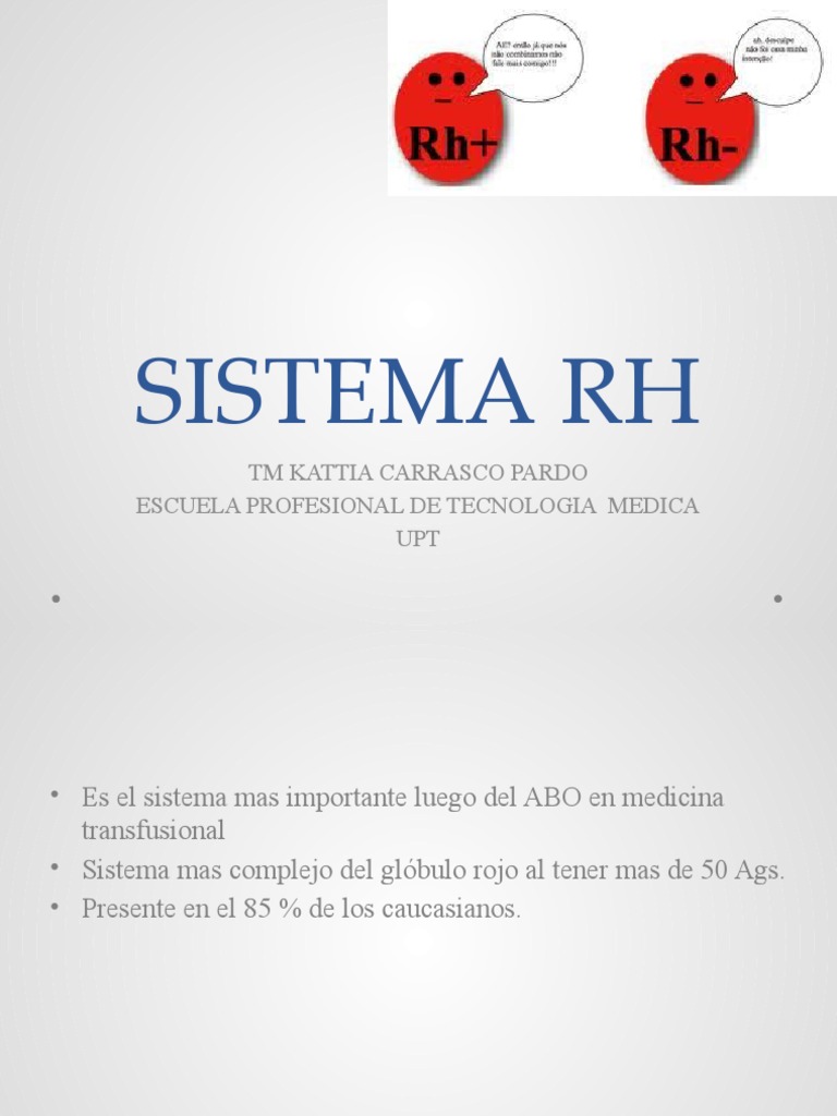 Sistema RH | PDF | Tejido (biología) | Inmunología