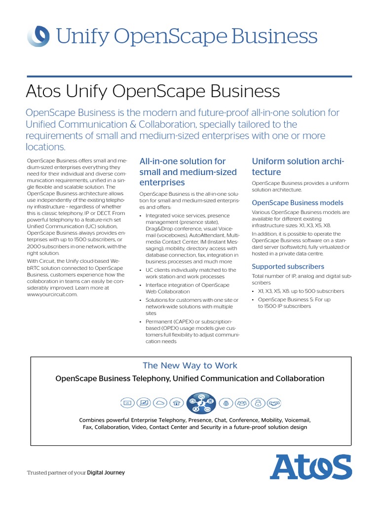 OpenScape Business: Unified Communication Solution | PDF | Telephone | Microsoft Outlook