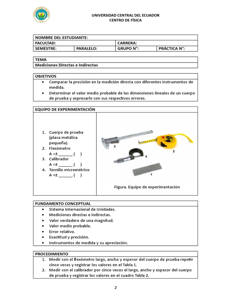 01 Mediciones Directas e Indirectas | PDF | Medición | Science