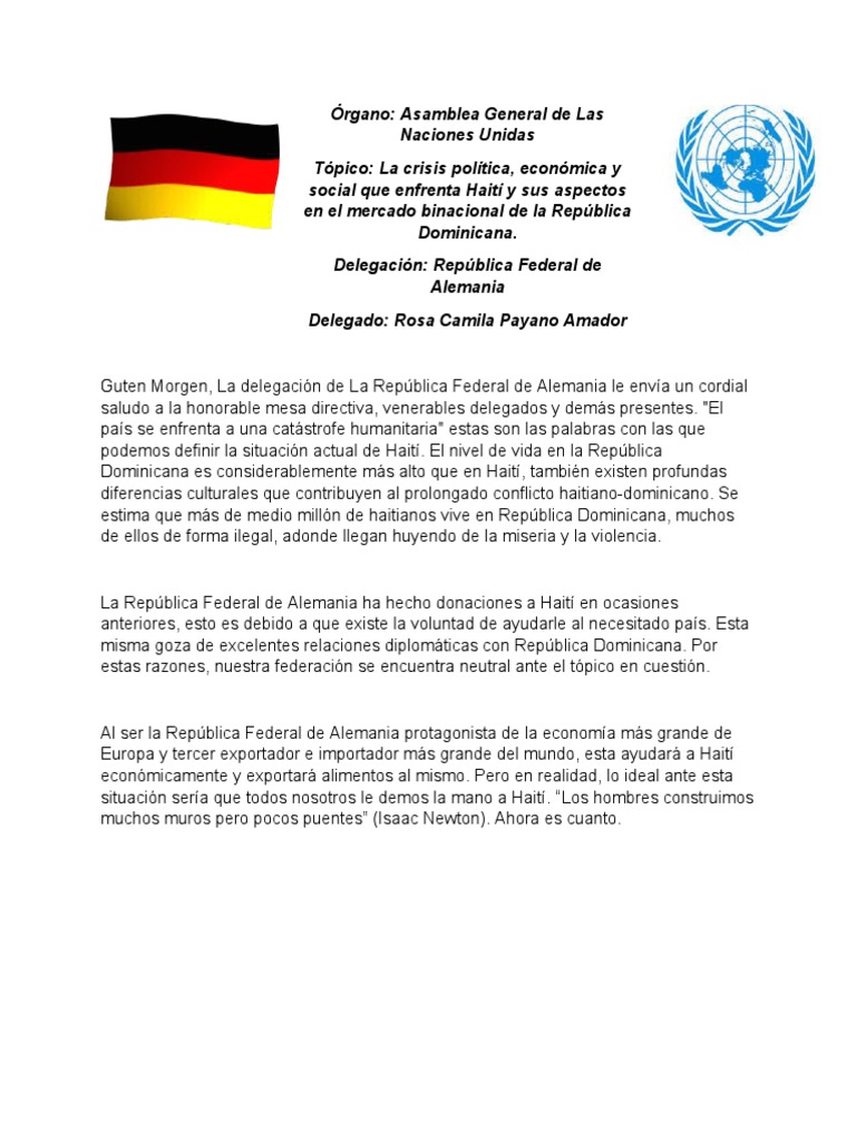 Discurso Oficial ONU | PDF