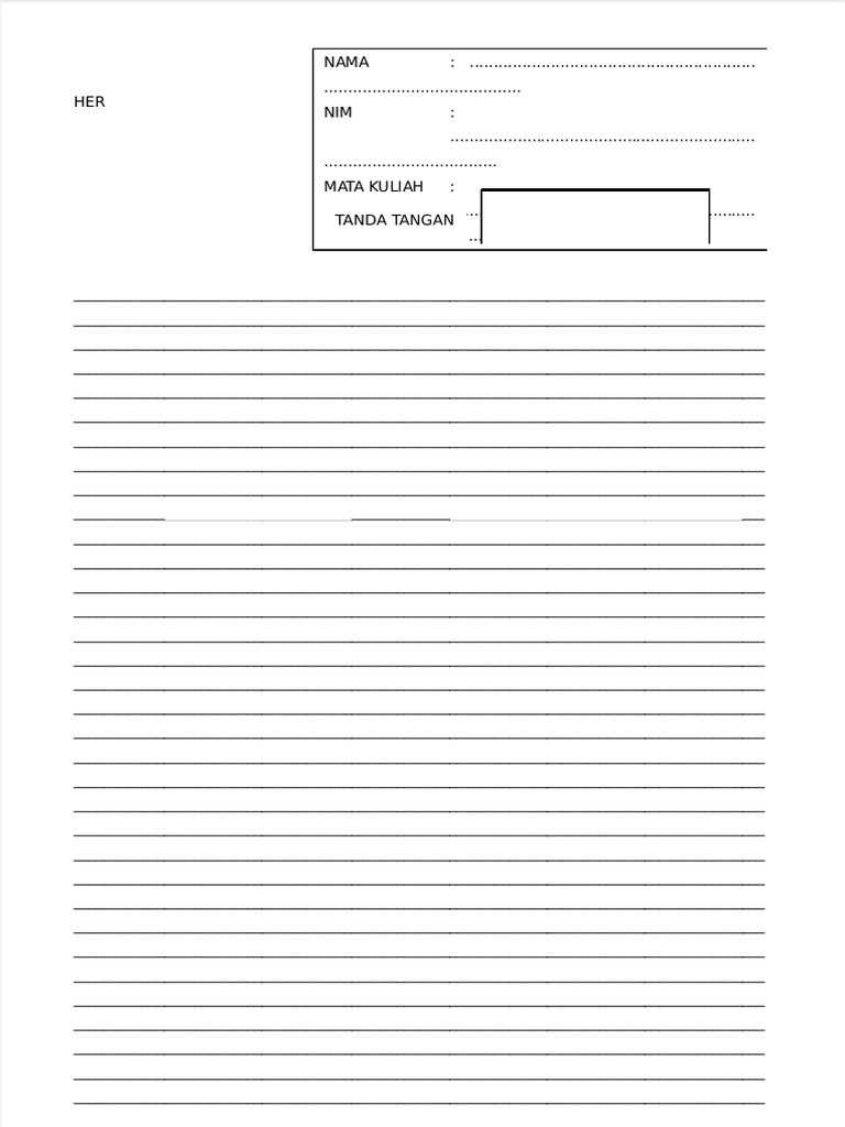 Contoh Lembar Jawaban Ujian Essay | PDF