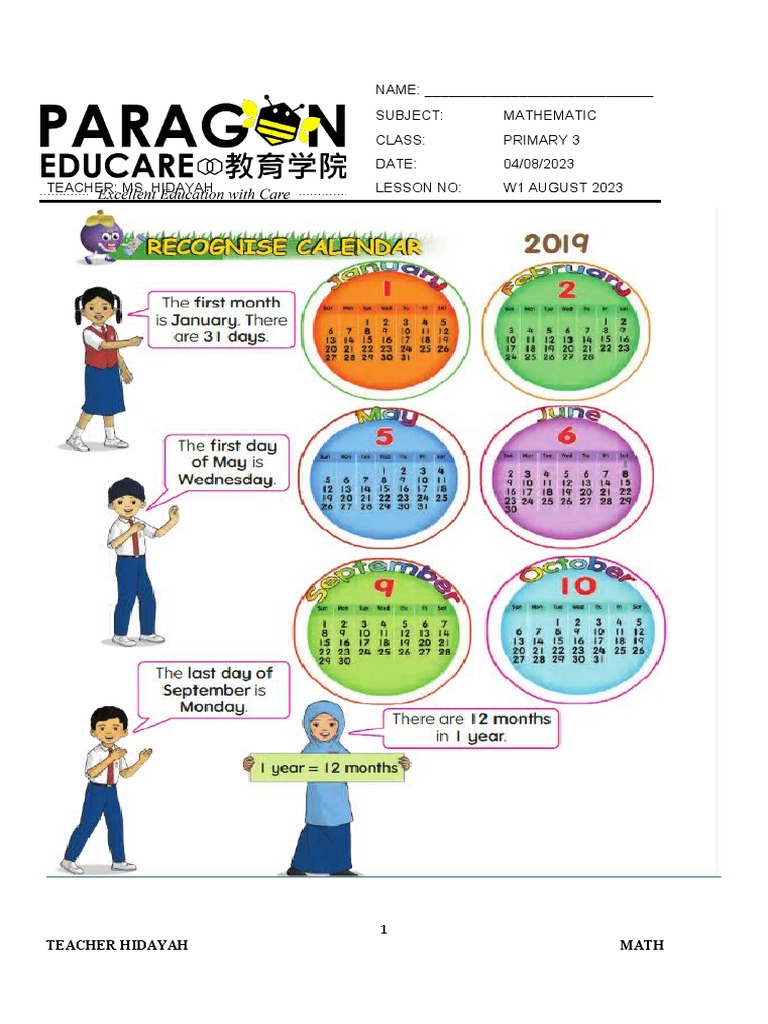 Math p3 TIME Week 1 August | PDF | Foreign Language Studies
