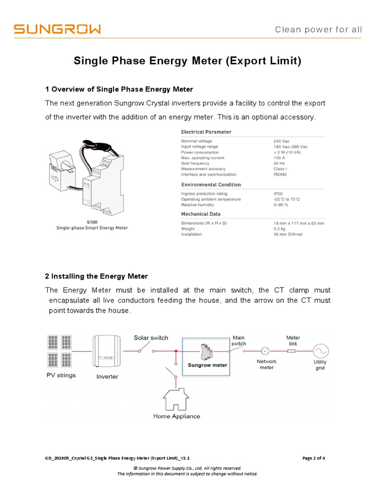 GD - 201905 - Crystal G2 - Single Phase Energy Meter - Export Limit ...