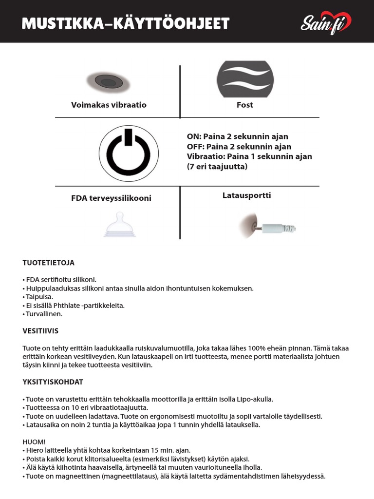 Sain Ohjeet Mustikka 16 11 2022 | PDF