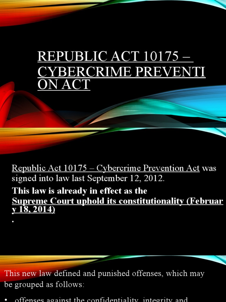 Ra 10175 | PDF | Defamation | Government