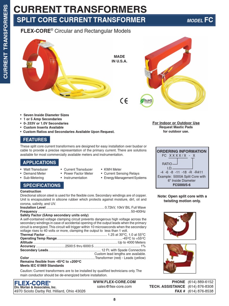 Flex Core FC | PDF | Transformer | Physical Quantities