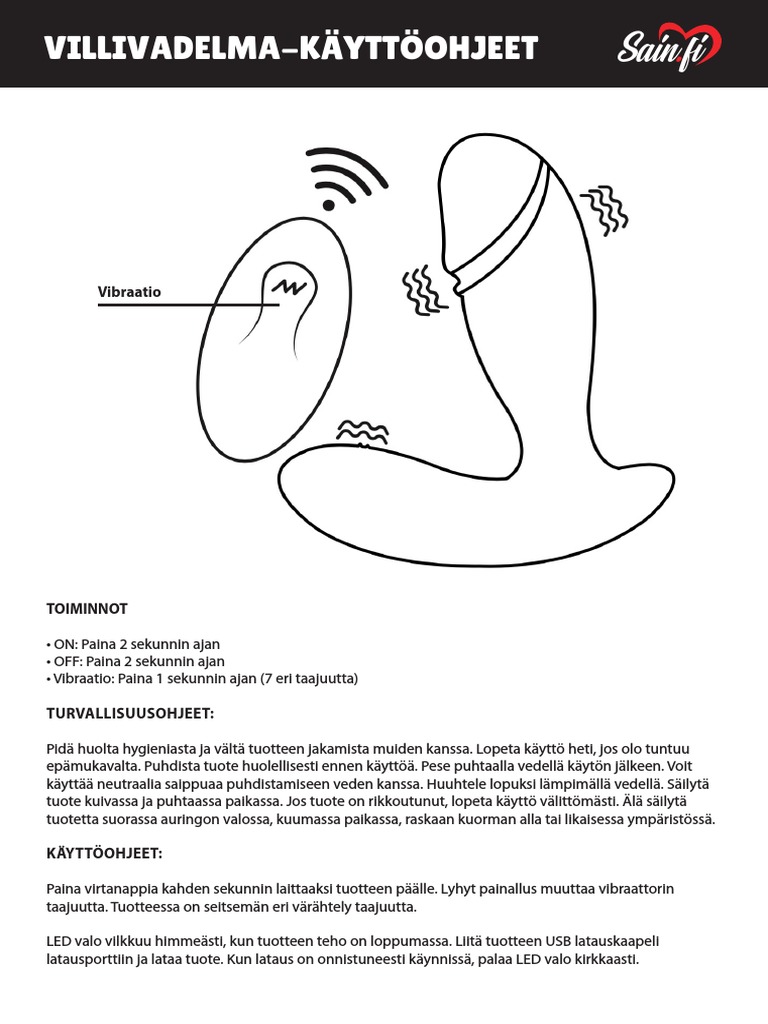 Sain Ohjeet Villivadelma | PDF