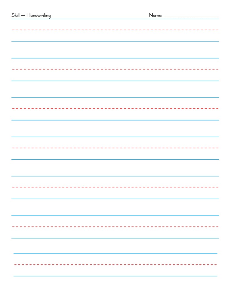 Handwriting Practice Paper | PDF