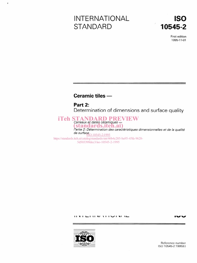 Iso 10545 2 1995 | Download Free PDF | International Organization For ...
