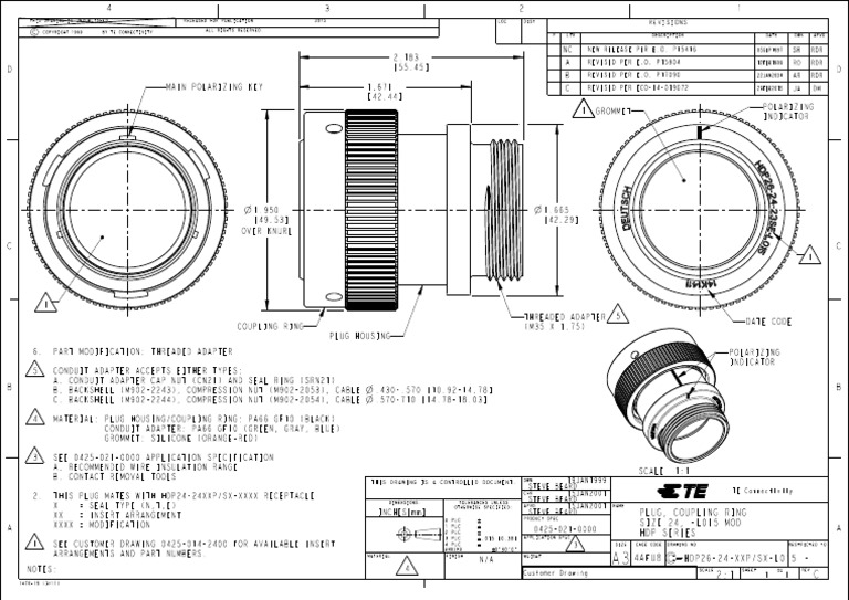 HDP26 24 23pe L015 | PDF | Electrical Connector | Components