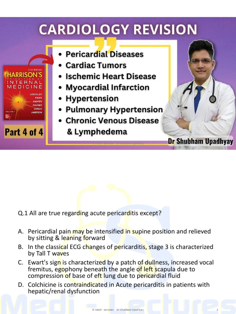 Complete Cardiology Revision Part 4 - 1e72c932 Deee 4f4a b128 ...