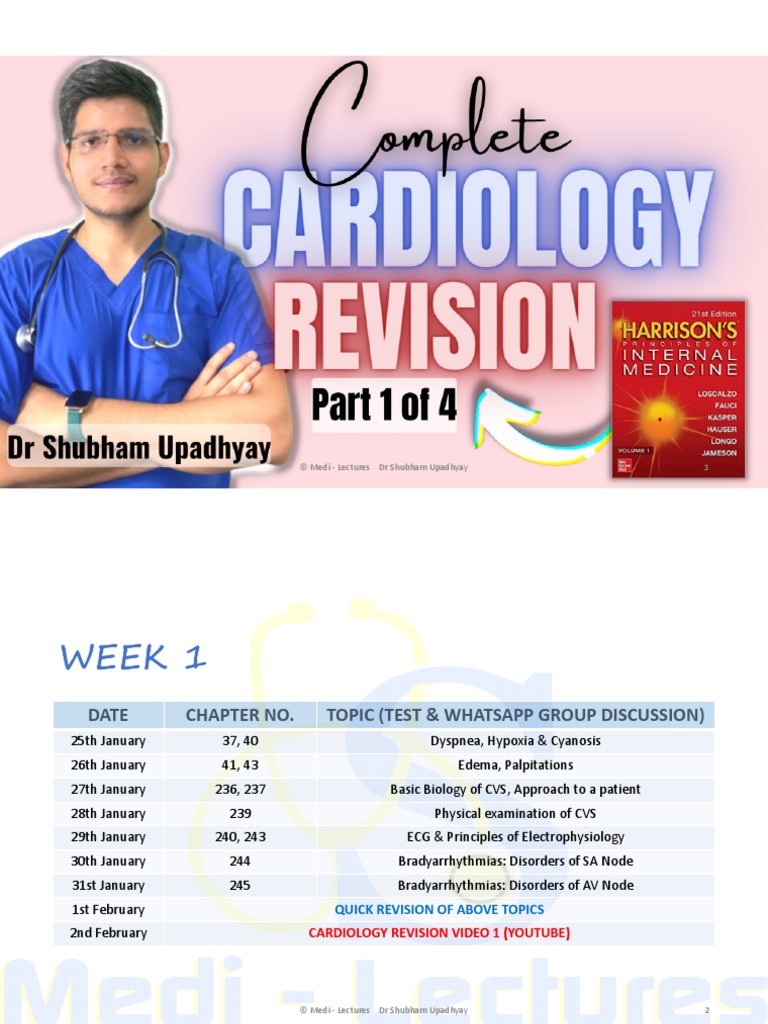 Cardiology Study Guide | PDF | Electrocardiography | Blood Pressure