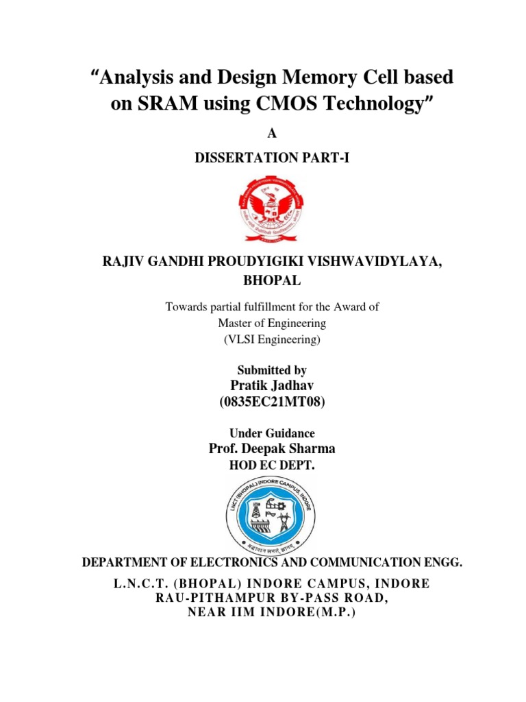 M.Tech Dissertation Front Page Design | PDF | Science & Mathematics | Computers
