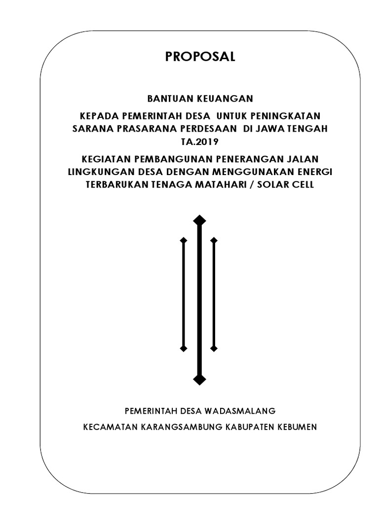 Contoh Proposal Solar Cell KemenDes 2019 | PDF