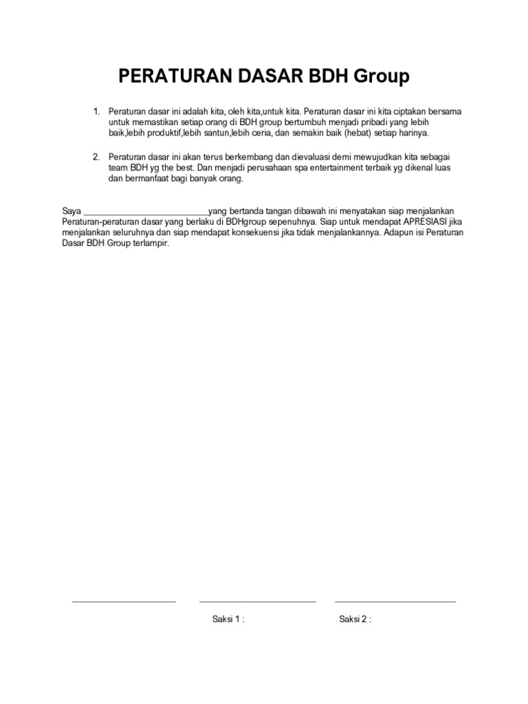 (PDF) Peraturan Dasar BDH | PDF