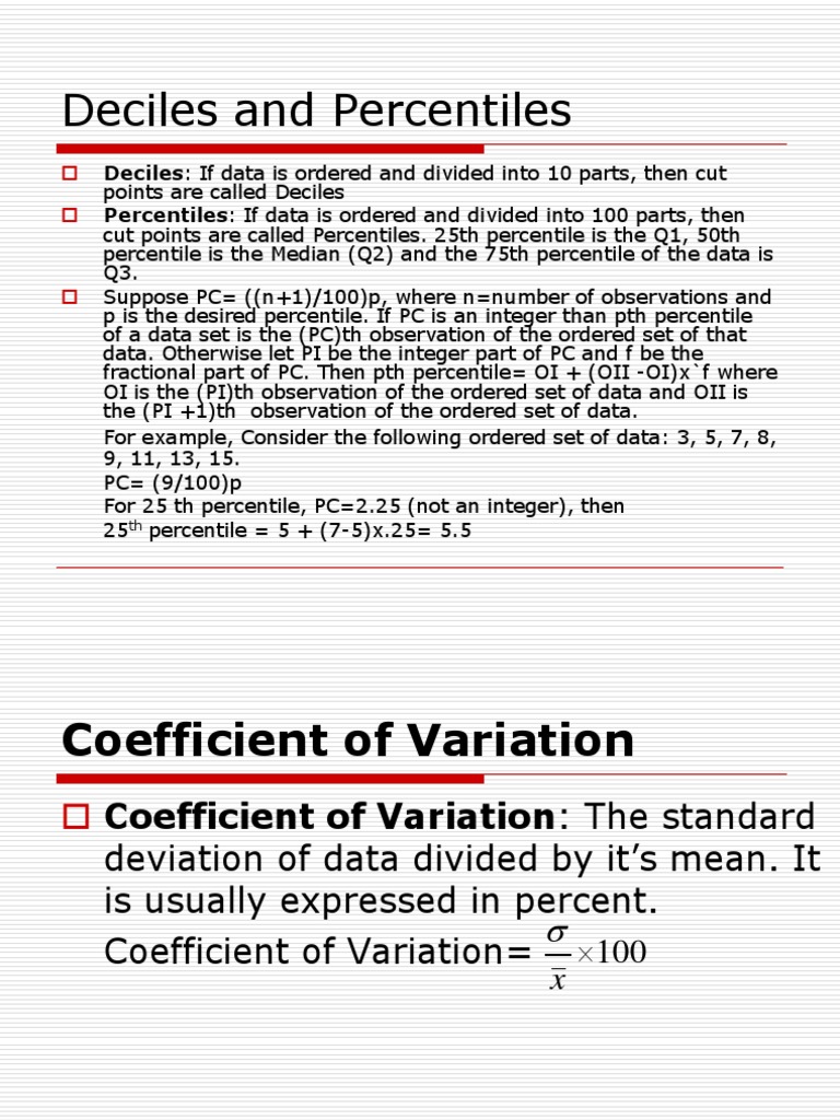 Deciles and Percentiles | PDF | Normal Distribution | Spss