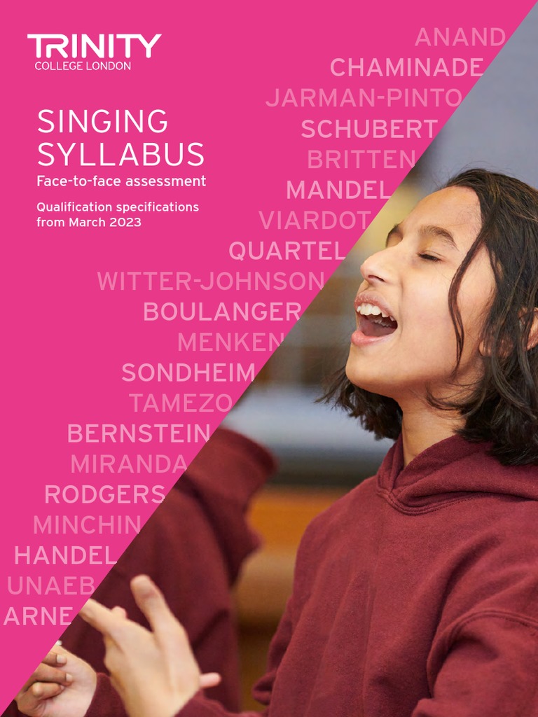 Singing Syllabus 2023 | PDF