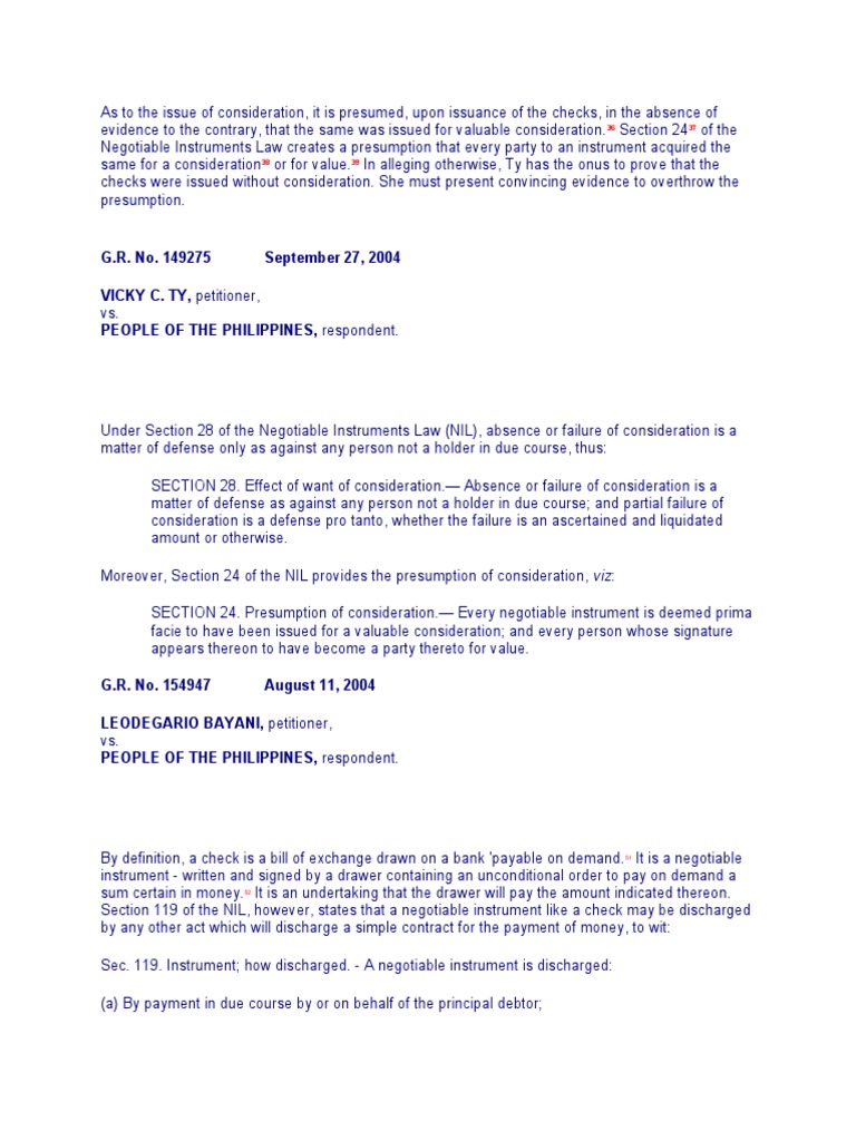BP 22 Defenses | PDF | Negotiable Instrument | Private Law