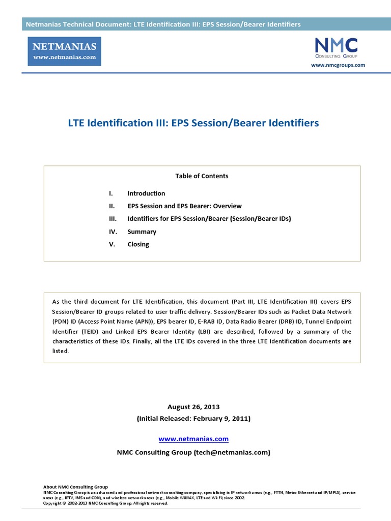 Netmanias.2013.08.26-LTE Identification III-Session and Bearer ...