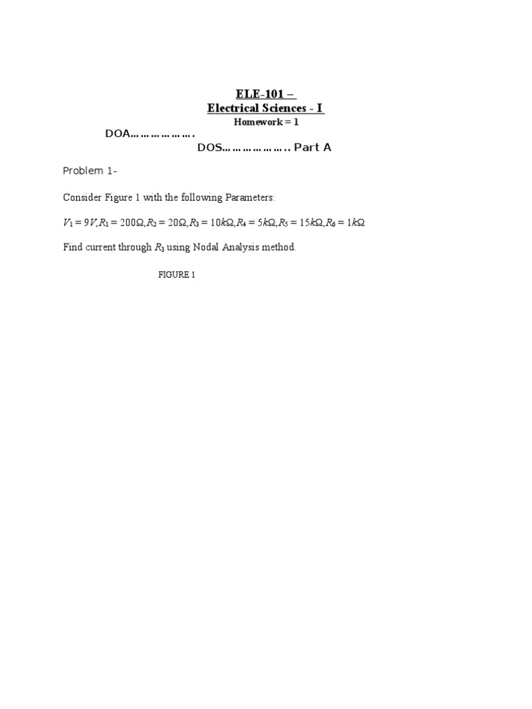 Electrical Sciences Homework Solutions | PDF | Electrical Network ...