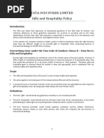 Employee Gift and Entertainment Policy | PDF | Policy | Business