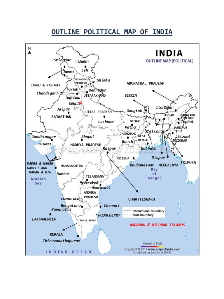 Political Map of India | PDF
