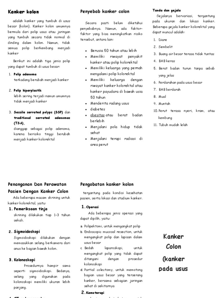 Leaflet Kanker Kolon Pdf