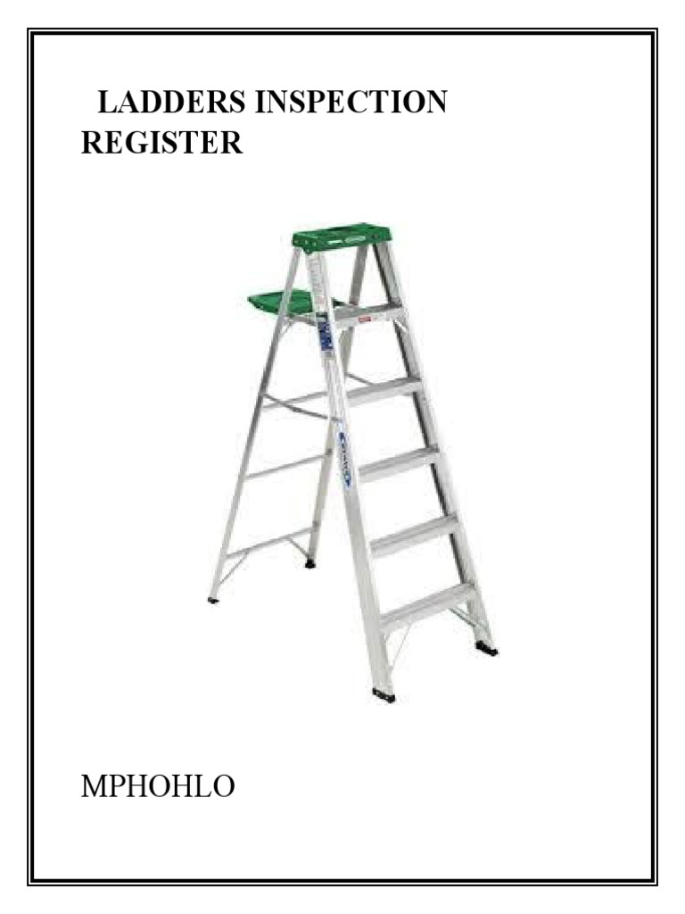 Ladders Inspection Register - Cover | PDF