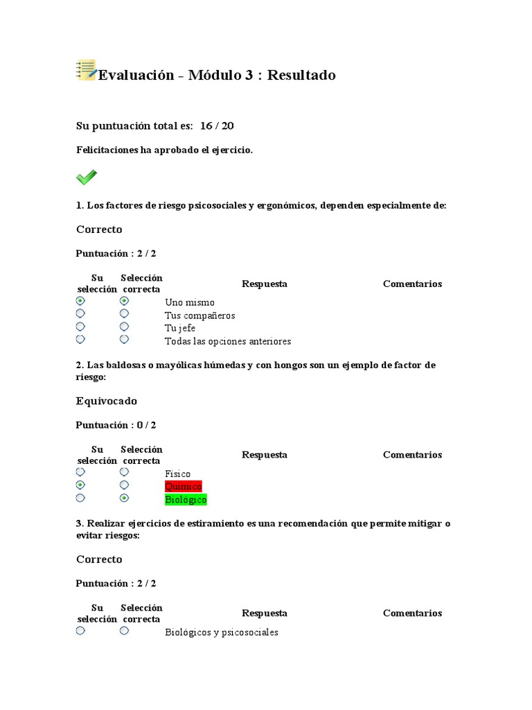 Eva Modulo 3 | PDF | Factores humanos y ergonomía | Medicina CLINICA