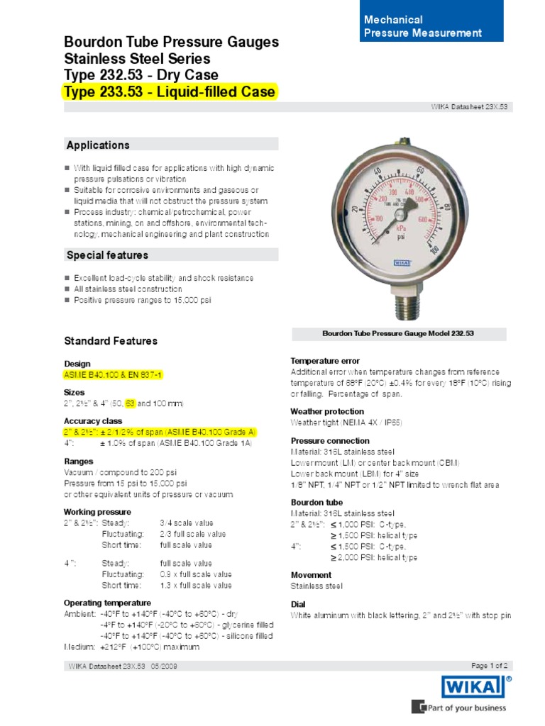 Gauge Pressure | PDF | Pressure Measurement | Gases