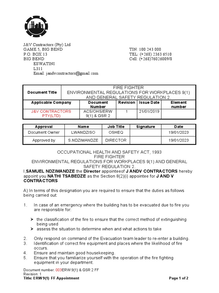 Fire Fighter Appointment (1) | PDF | Firefighter | Occupational Safety ...