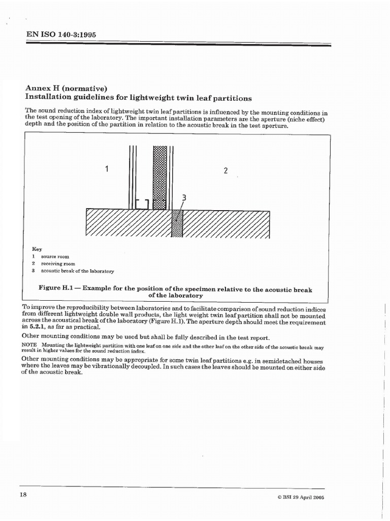 BS EN ISO 140_3-1995 | PDF
