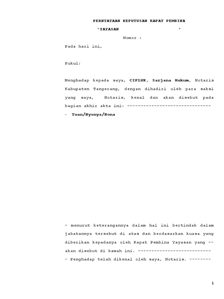 Contoh PKR Yayasan | PDF