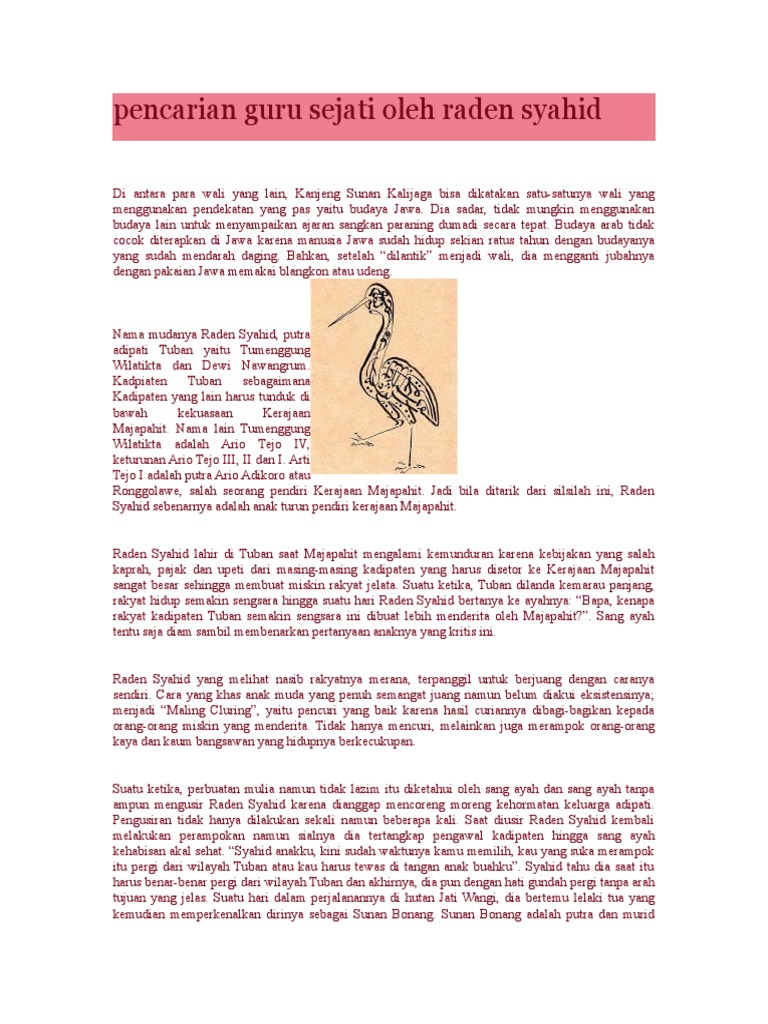 Sunan Kalijaga: Perjalanan Spiritual | PDF | Agama & Spiritualitas