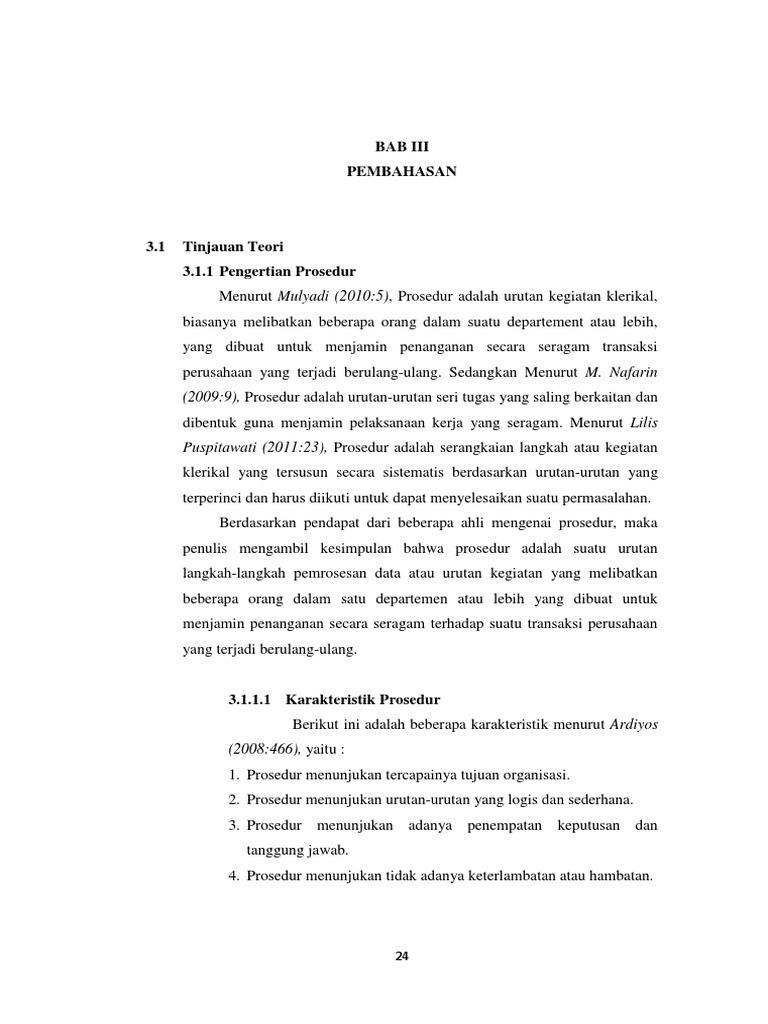 Contoh Landasan Teori Prosedur 2 | PDF