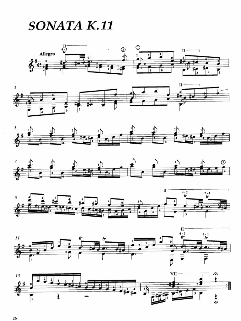 Domenico Scarlatti - K11 - Claudio Giuliani | PDF