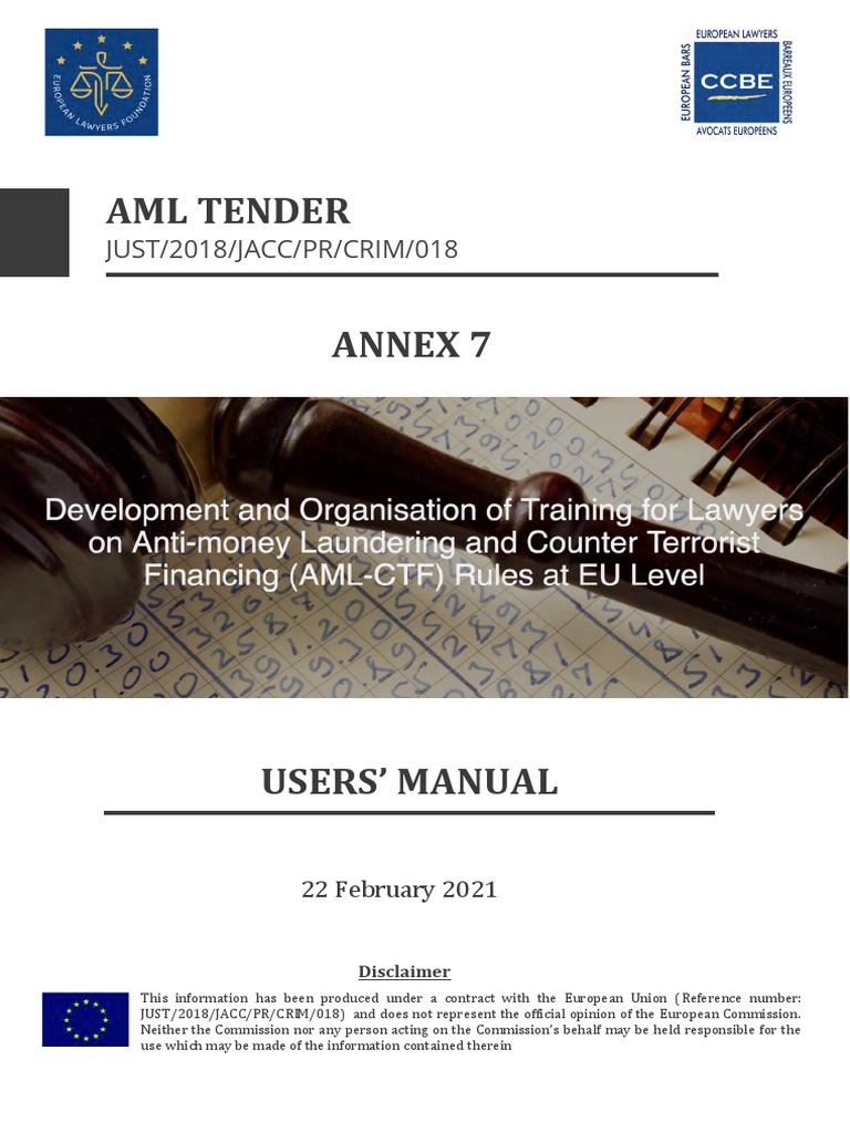 Aml CTF Lawyers Training Users Manual en | PDF | Money Laundering ...