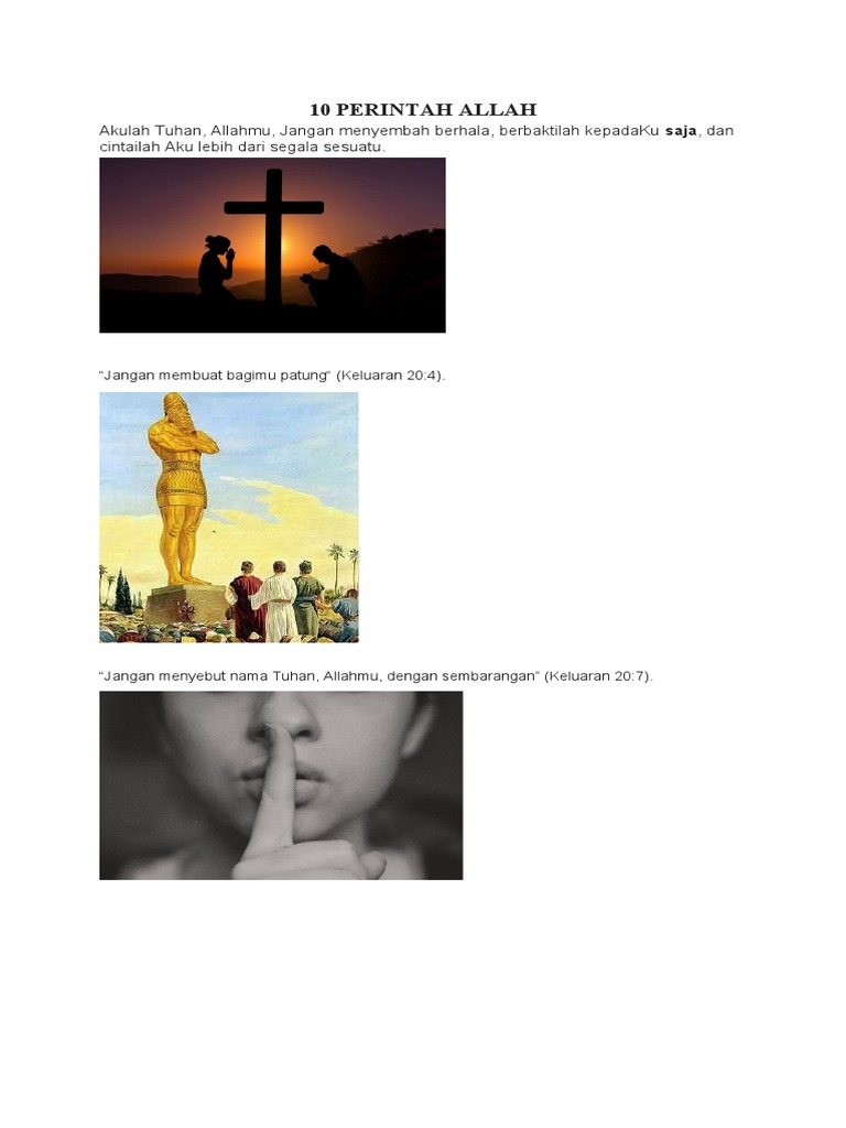 10 PERINTAH ALLAH Dan 5 Perintah Gereja | PDF