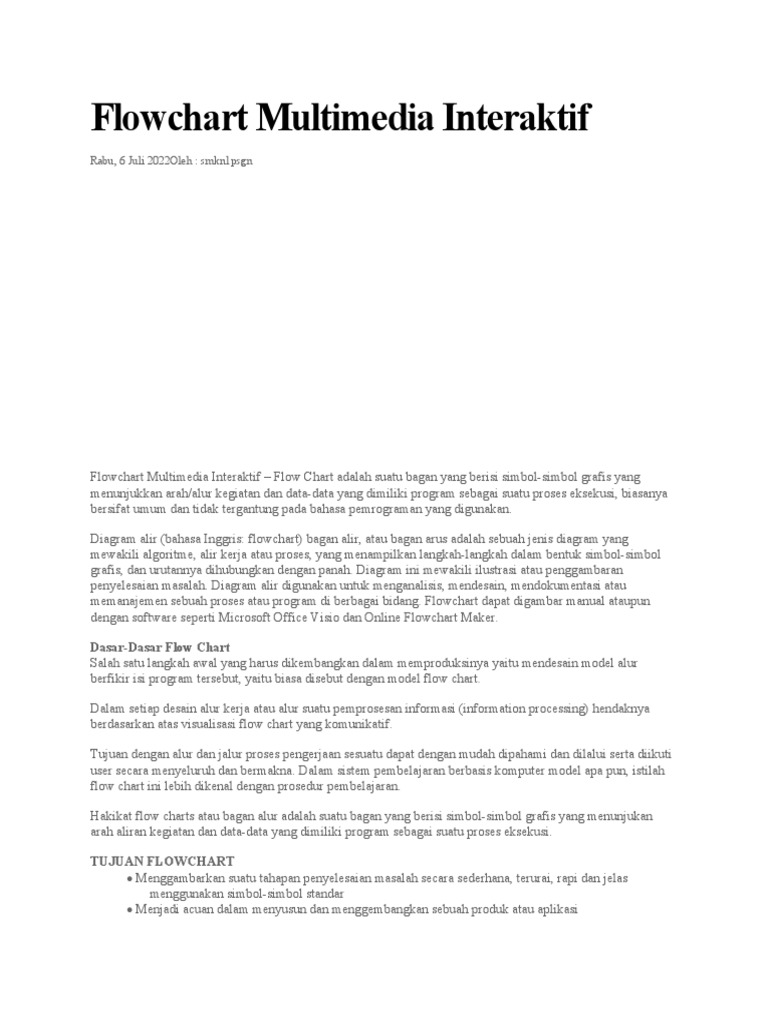 Flowchart Multimedia Interaktif | PDF