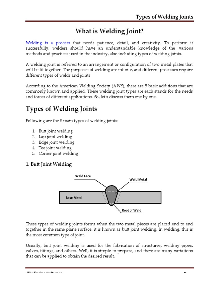 Welding Joints | PDF | Welding | Construction