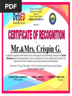 Certificate of Recognition For Feeding Program | PDF