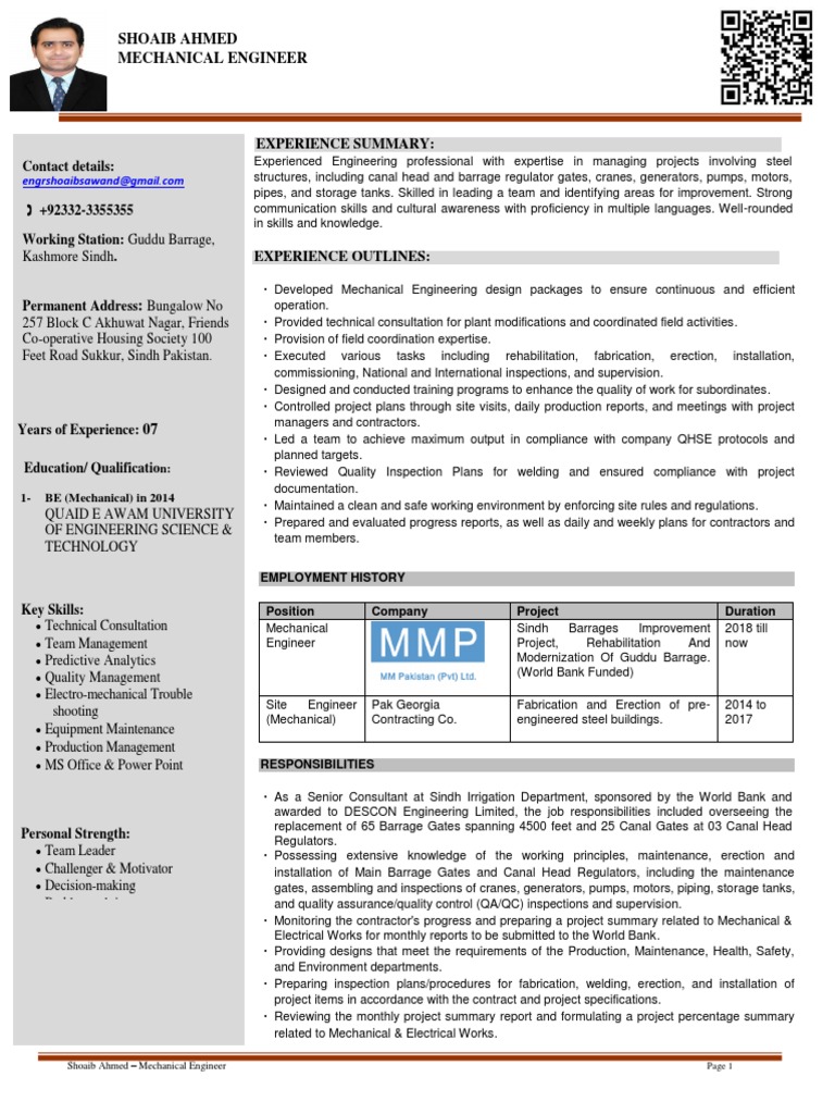 Shoaib Ahmed Resume | PDF | Quality Assurance | Engineer
