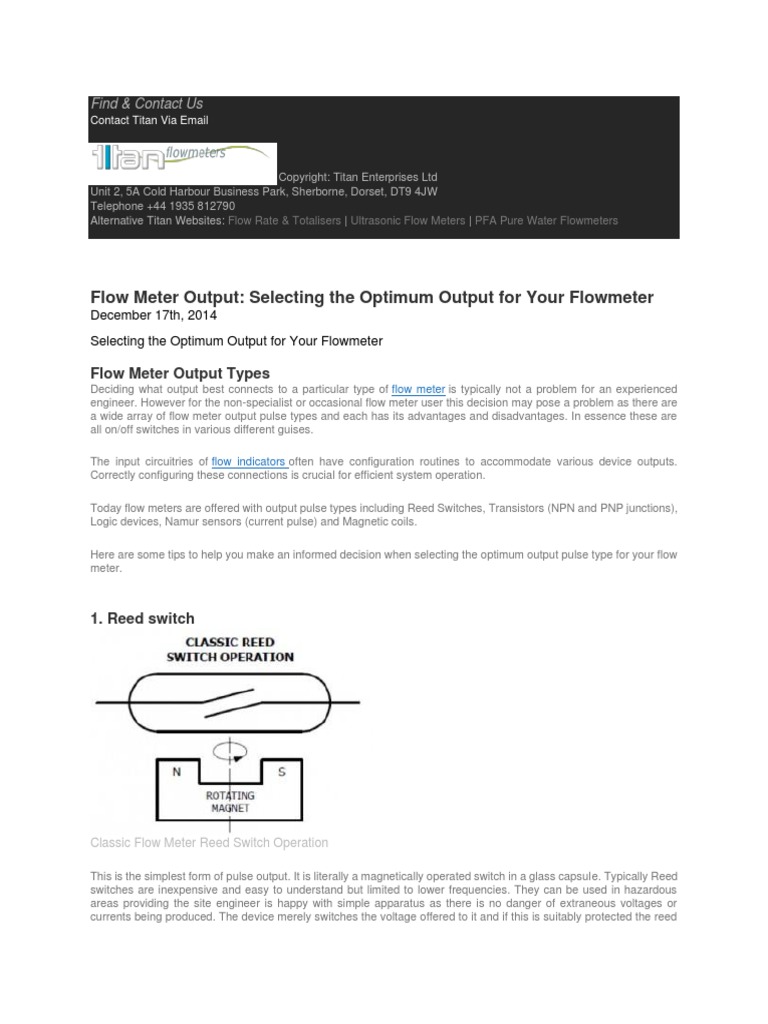 Current - Flow Meter Sensor OP Types | PDF | Bipolar Junction ...