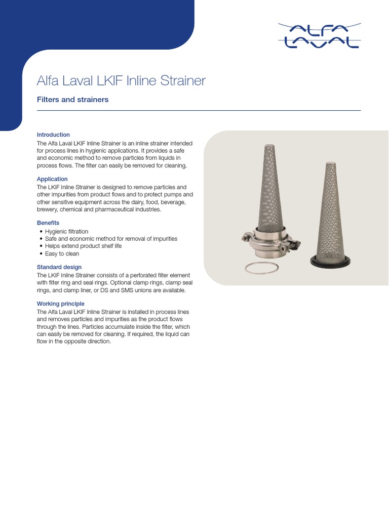 LKIF in Line Strainers Product Leaflet | PDF | Filtration | Physical ...