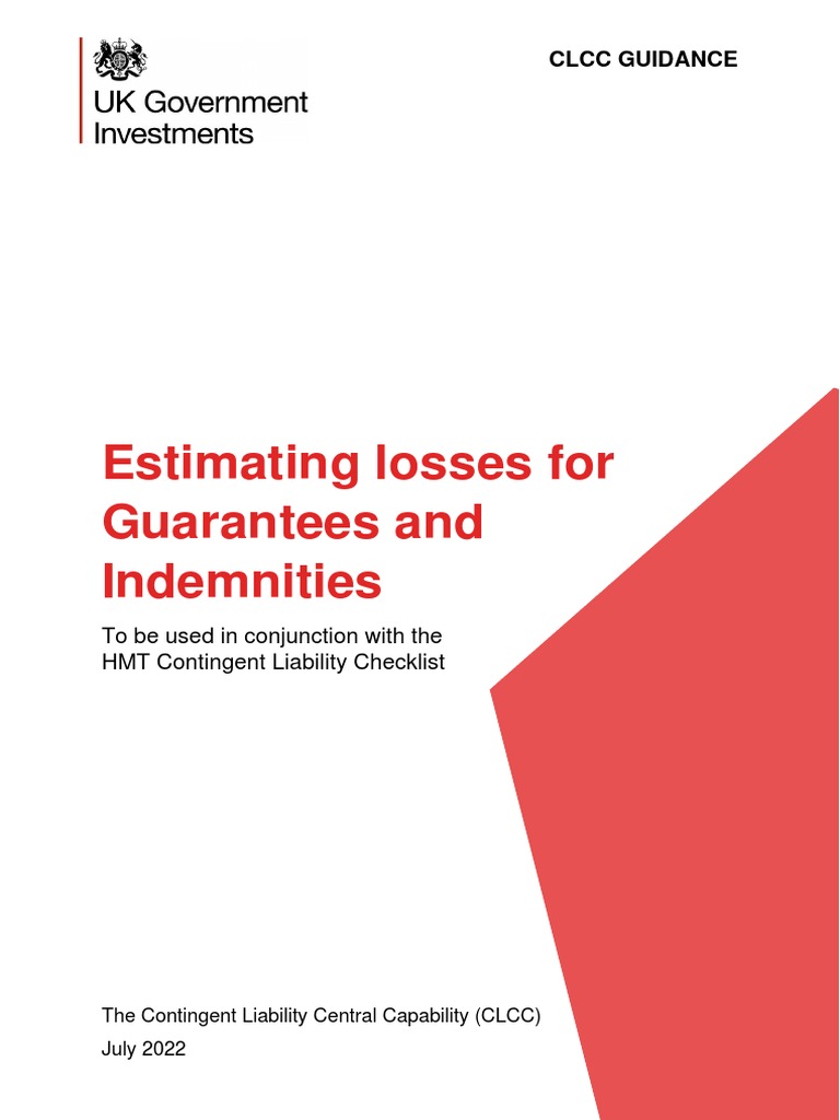 CLCC Guidance Estimating Losses For Guarantees and Indemnities | PDF ...
