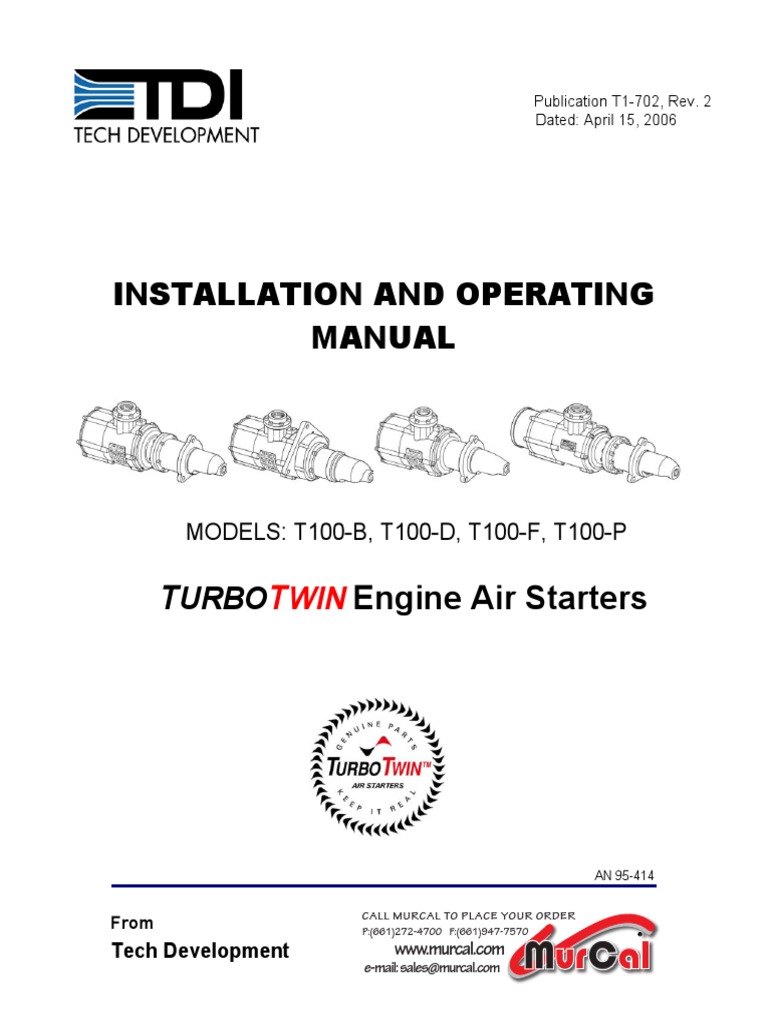 TDI Turbo twin Installation Manual T-100B-F | PDF | Valve | Pipe (Fluid ...